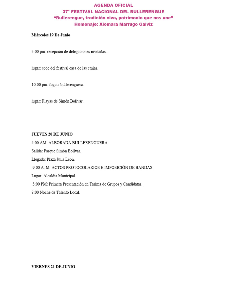 PROGRAMACION OFICIAL 2024 Ok | PDF | Arte