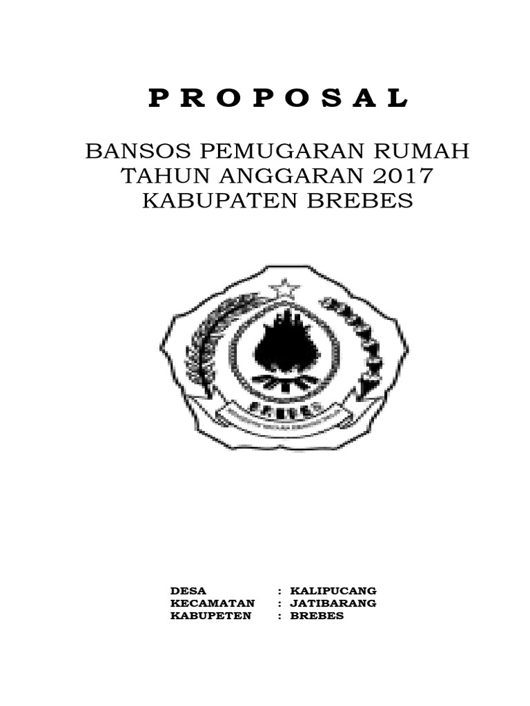 Proposal Bansos Rumah Brebes 2017 | PDF