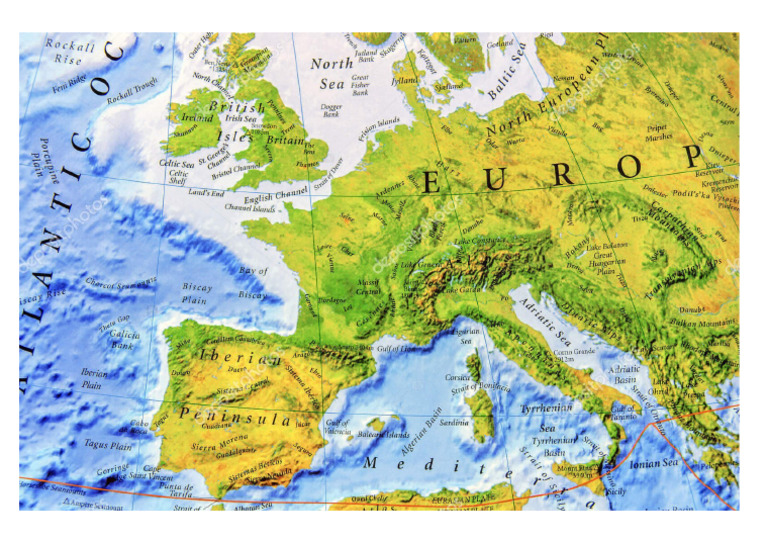 Mapa de Italia Con Relieve | PDF