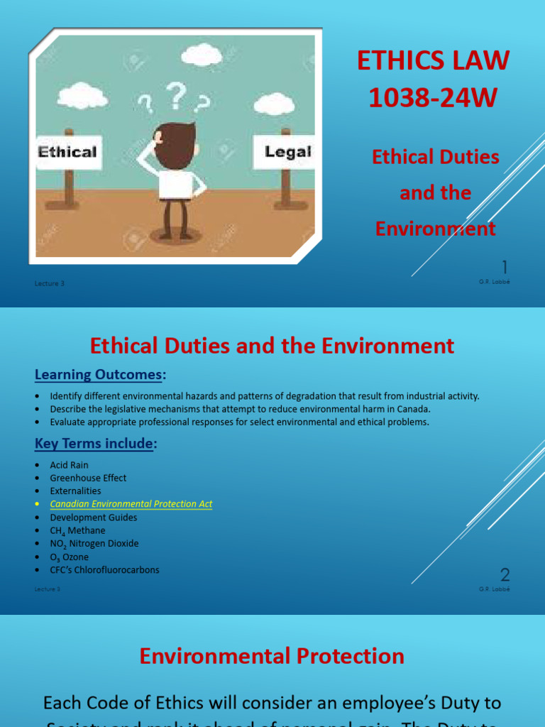 Ethical Duties in Environmental Protection | PDF | Greenhouse Effect ...