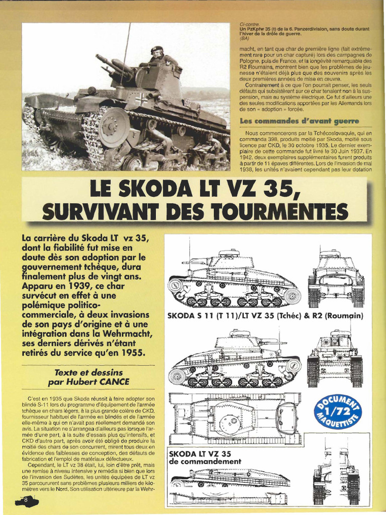 Armes Militaria Magazine Article - Skoda LT VZ 35 | PDF