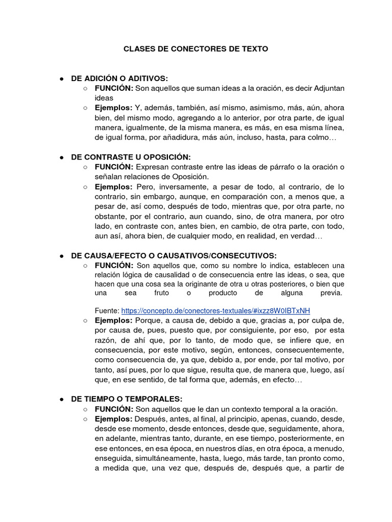 Conectores de Texto Parte 2 y 3 | PDF | Causalidad | Función (Matemáticas)