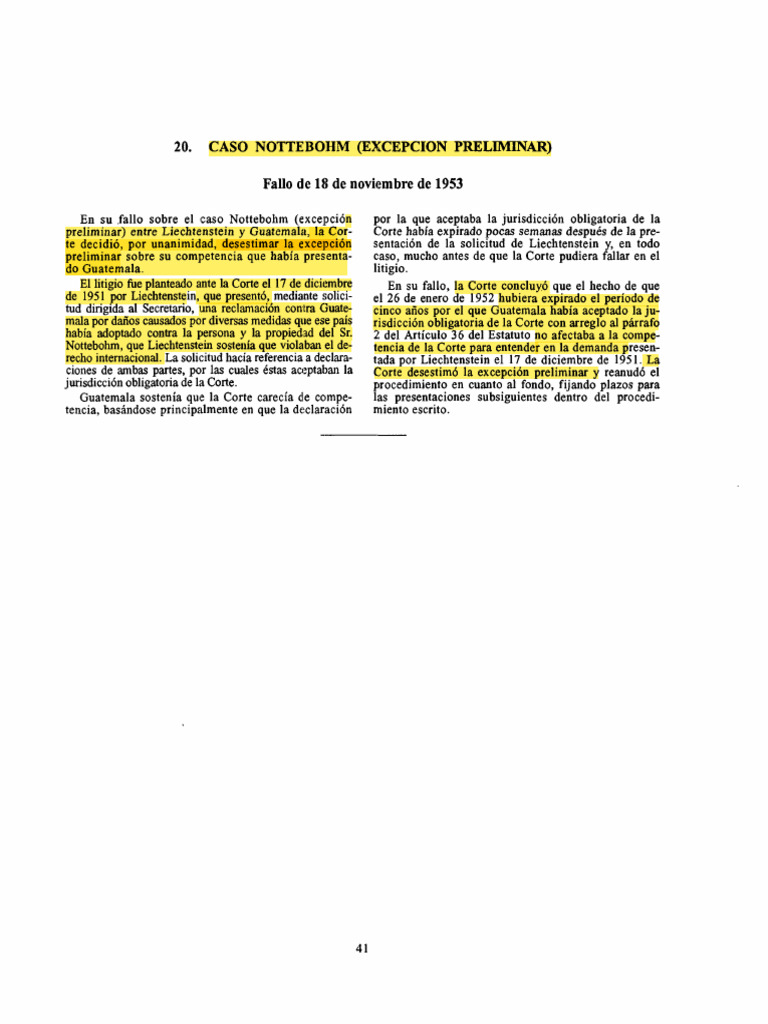 Caso Nottebohm: Jurisdicción y Nacionalidad | PDF | Estado (política ...