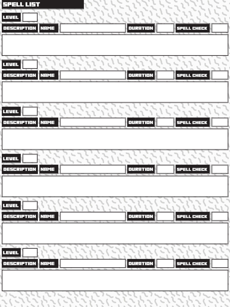 Spell Sheet | PDF