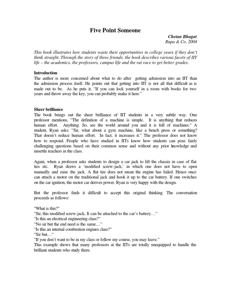 Five Point Someone | PDF