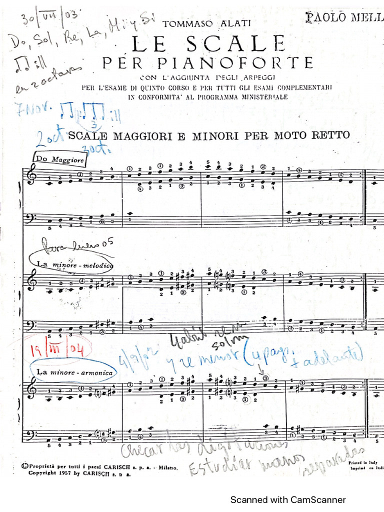 Le Scale Per Pianoforte | PDF