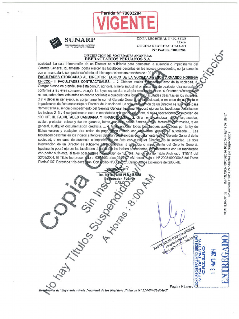 Vigencia Poder Anch | PDF