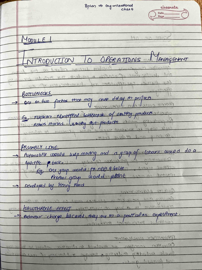 OM Module 1 To 3 | PDF