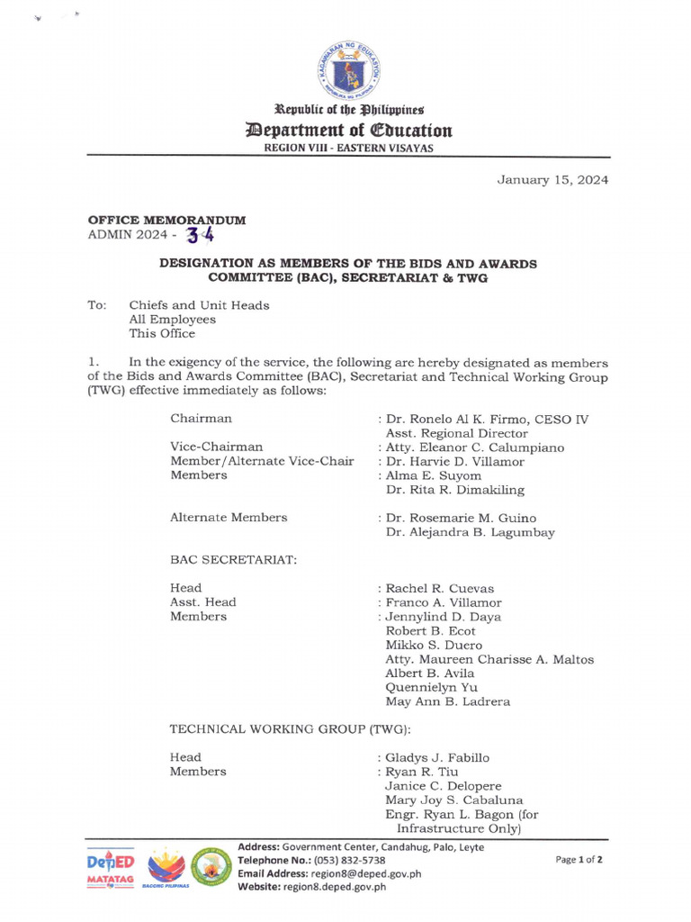 Bac Designation Sample | PDF