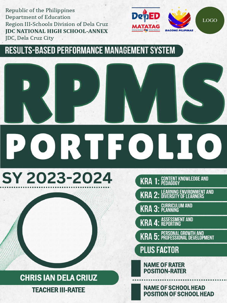 Sample Portfolio Proficient Rpms 2023 2024 | PDF | Teachers | Lesson Plan