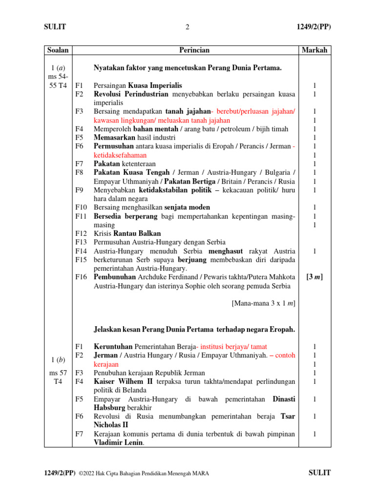 4.2022 K2 Skema MRSM (Trial) | PDF