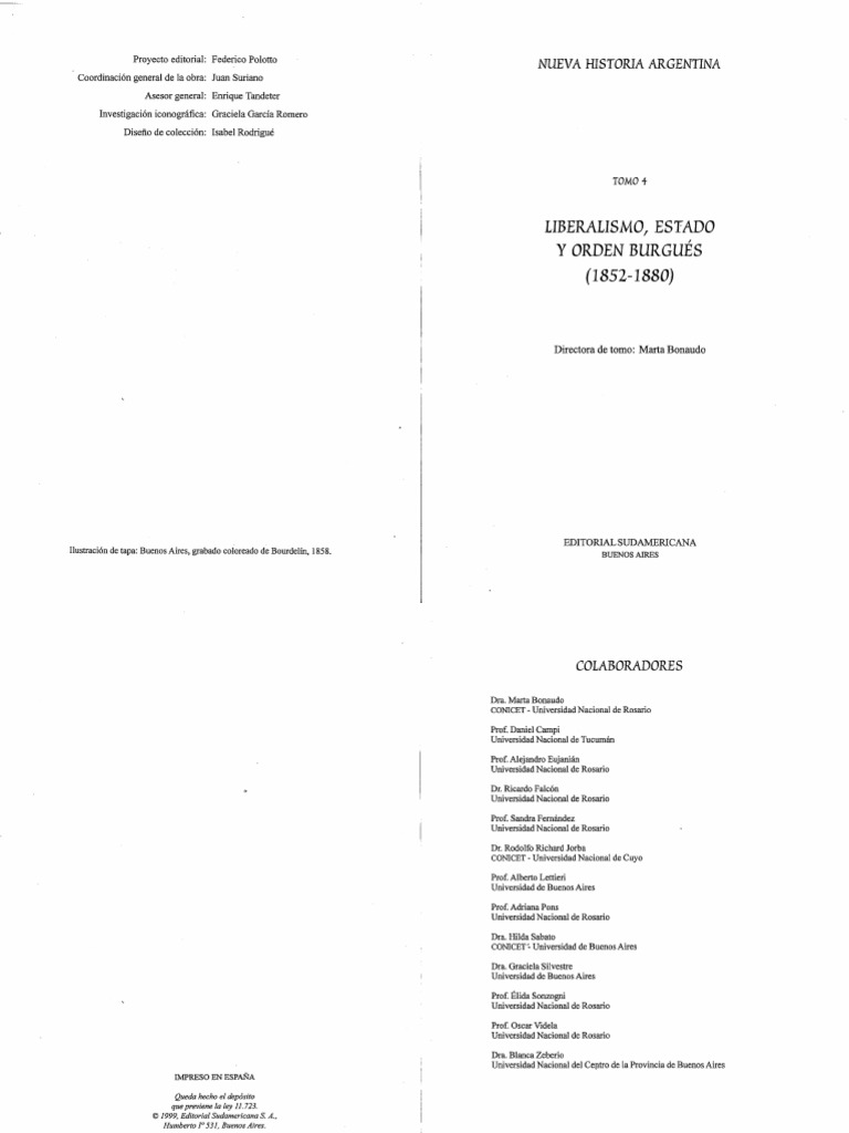 Bonaudo - Liberalismo Estado y Orden Burgues - Prólogo | PDF