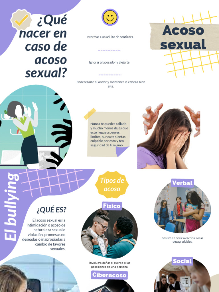 Tríptico sobre el Bullying Acoso Escolar Creativo Morado y Amarillo | PDF Tríptico sobre el Bullying Acoso Escolar Creativo Morado y Amarillo | PDF