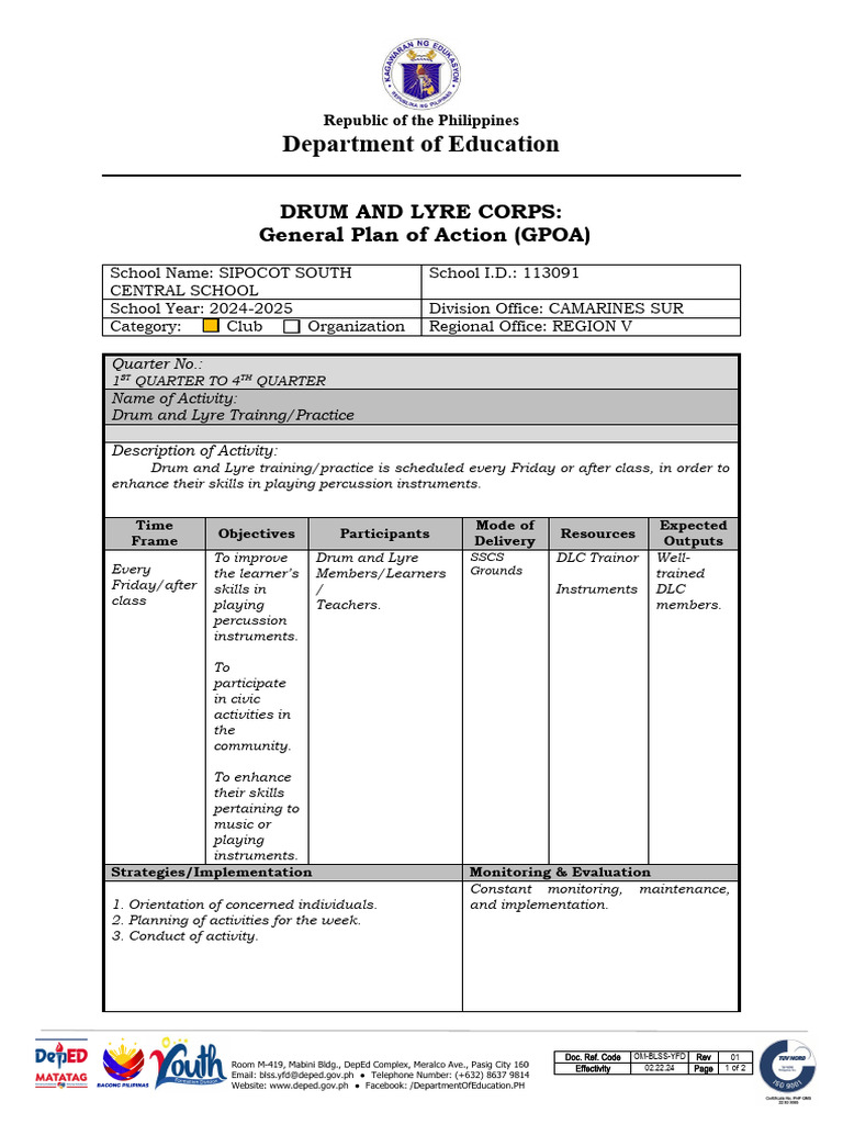 DRUM AND LYRE-GPOA CLUBS-Template | PDF