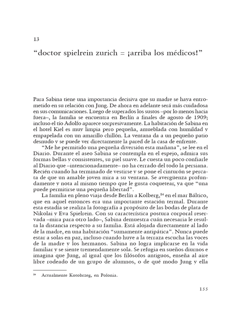Sabina Spielrein. de Jung A Freud (Cap. 13-14 y 15) | PDF | Carl Jung | Eugenesia