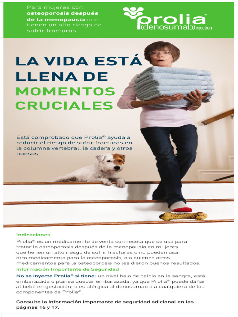 Prolia For Postmenopausal Osteoporosis Brochure | PDF | Osteoporosis ...