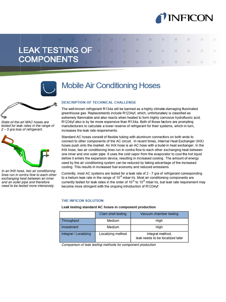 Leak Testing MAC Hoses | PDF | Leak | Gases