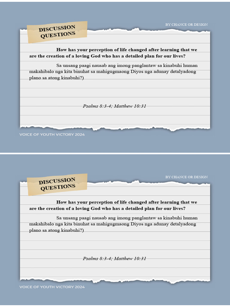 DISCUSSION QUESTIONS (Printable) | PDF