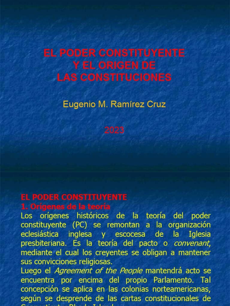 El Poder Constituyente (2023) | PDF | Constitución | Nación