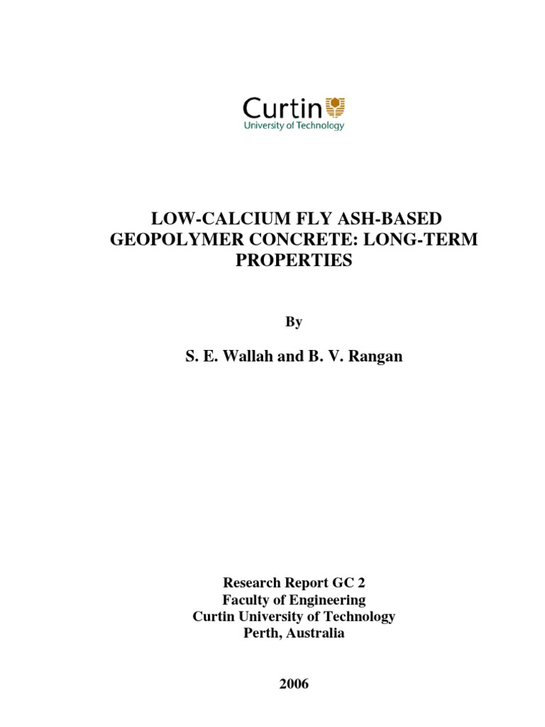Curtin Flyash GC-2 | PDF | Concrete | Fly Ash