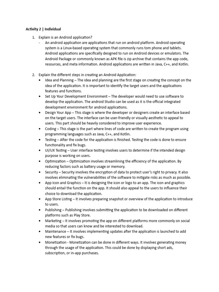 Activity 2 | PDF | Android (Operating System) | Mobile App
