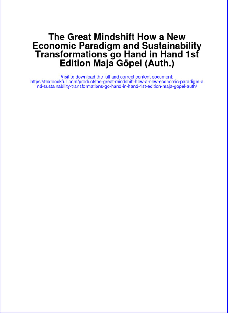 Full Chapter The Great Mindshift How A New Economic Paradigm and ...
