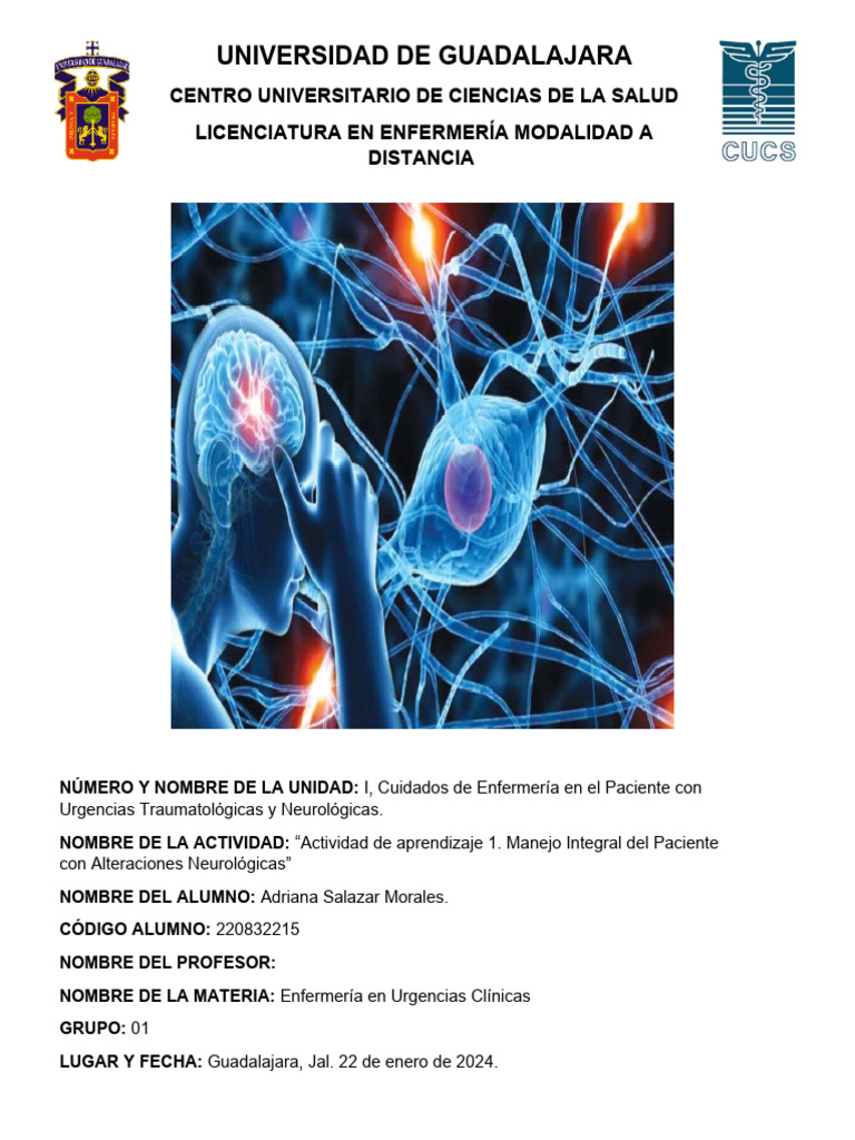 Actividad de Aprendizaje 1. Manejo Integral Del Paciente Con ...