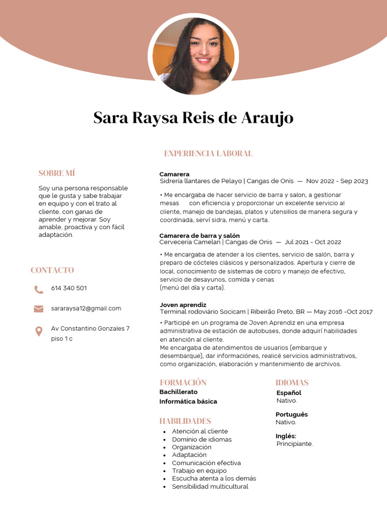 Curriculum Creativo de Sara Raysa Reis | PDF | Informática