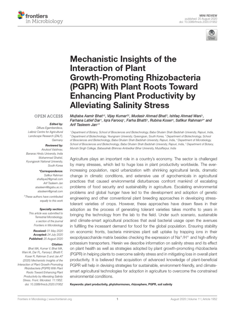 Review | PDF | Soil | Reactive Oxygen Species
