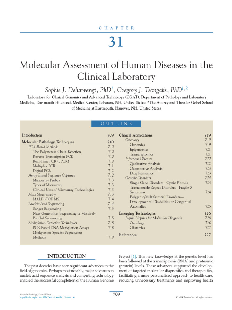 Clinical Application of Molecular Diagnostics | PDF | Dna Sequencing | Polymerase Chain Reaction