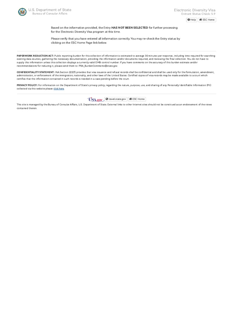 Entrant Status Check Web Site | PDF | Travel Visa