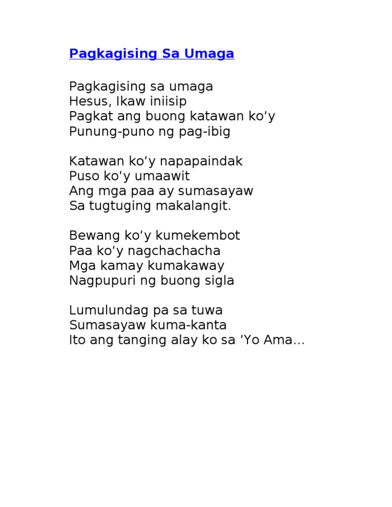 Pagkagising Sa Umaga | PDF