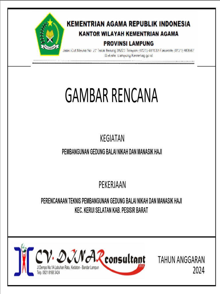 Rencana Gedung Balai Nikah | PDF