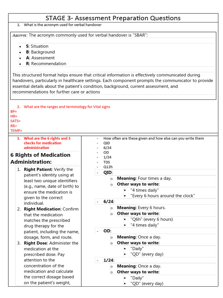 OSCA PREP QUESTIONS Stage 3 2024 (1) (AutoRecovered) | PDF | Injection ...