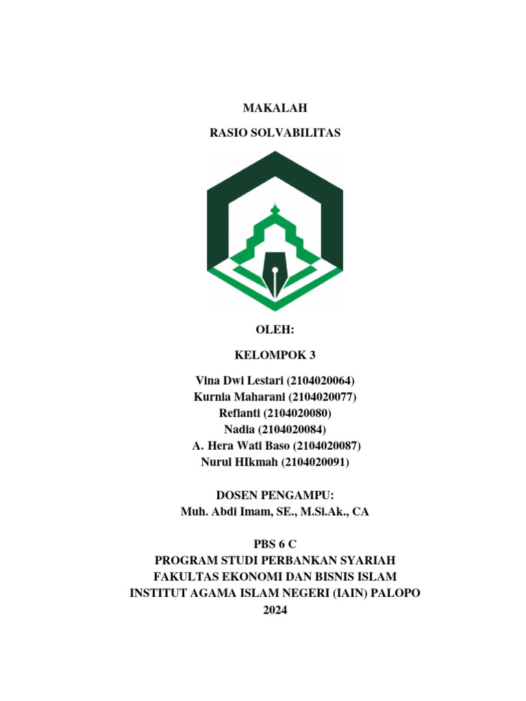 Pengertian dan Jenis Rasio Solvabilitas | PDF | Pengelolaan Keuangan & Uang