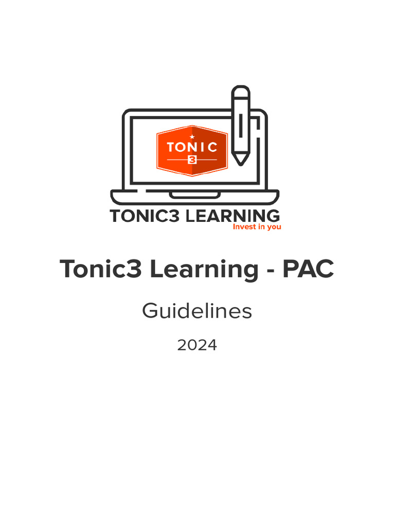Tonic3 Learning PAC - Policy Guidelines - 2024 | PDF | Educational ...