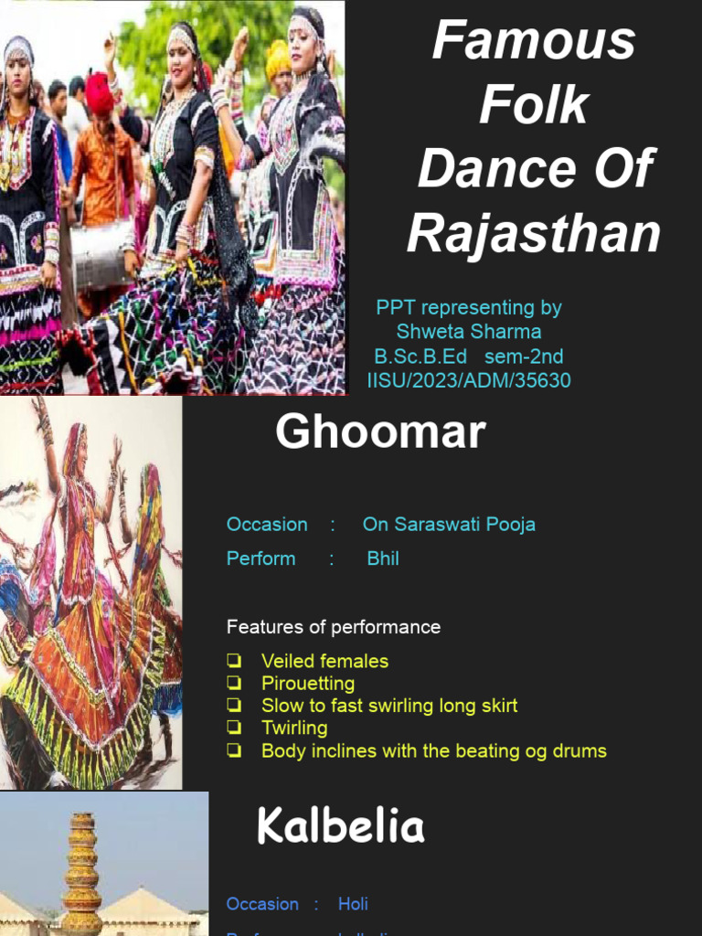 Famous Folk Dance of Rajasthan by Shweta Sharma, BSC BEd, Sem-Ll, 35630 ...