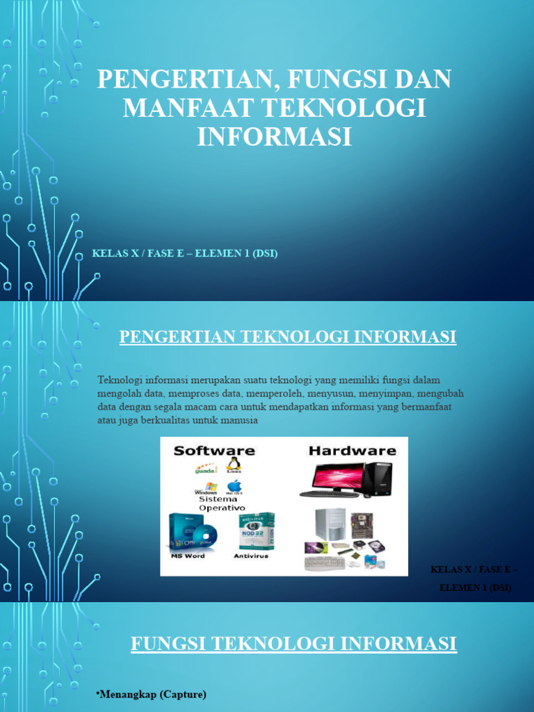 1.1 Pengertian, Fungsi Dan Manfaat Teknologi Informatika | PDF | Komputer