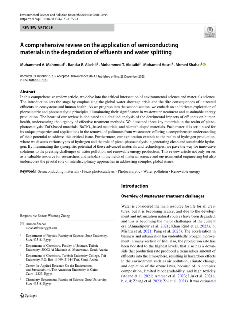 Muhammed Mahmoud 2023 | PDF | Piezoelectricity | Zinc Oxide