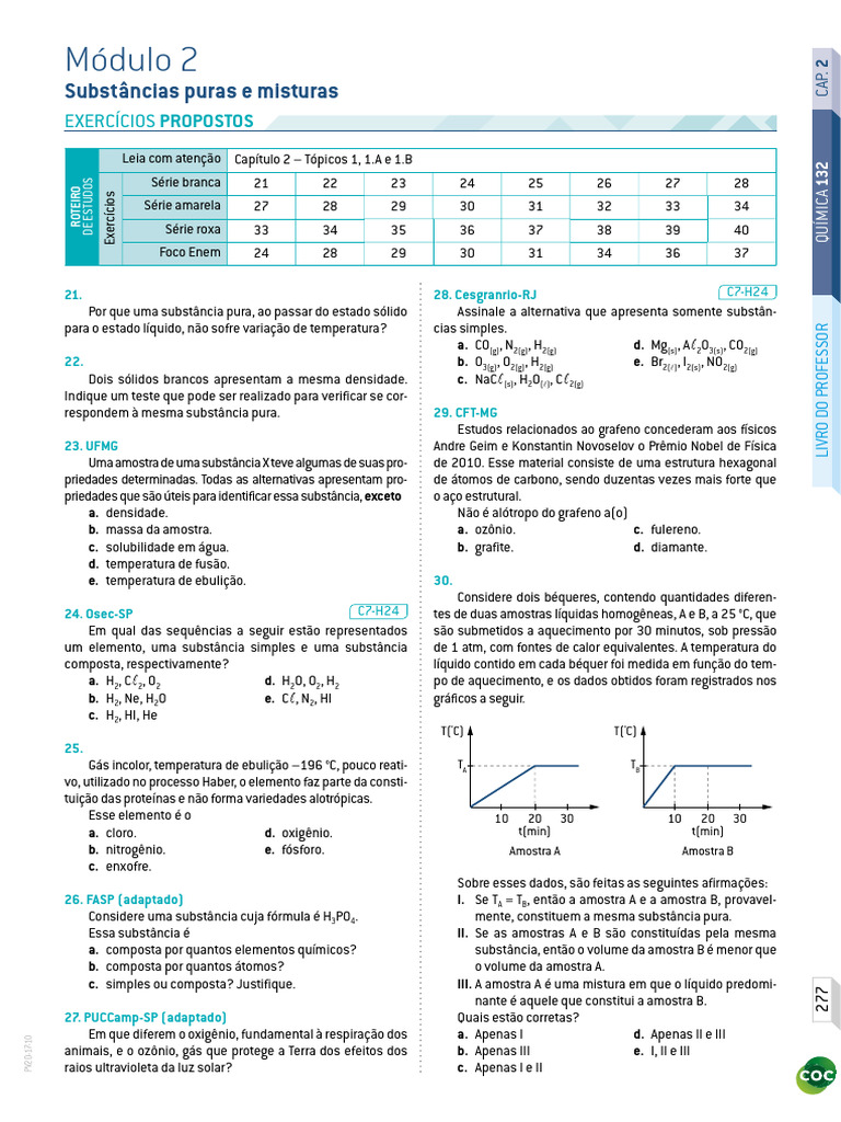 Atividade De Química Download Grátis Pdf Carbono Substancias Químicas