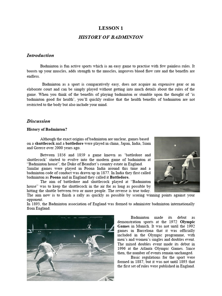 Pe Badminton | Download Free PDF | Sports