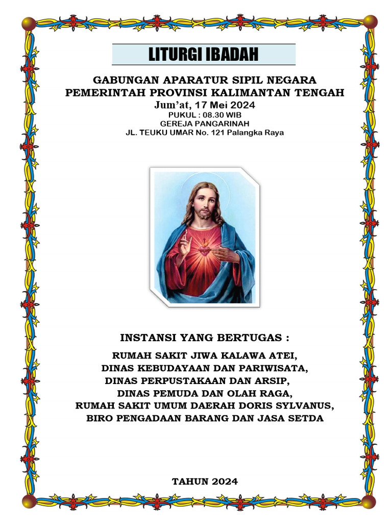 Liturgi Ibadah Asn Mei 2024 | PDF