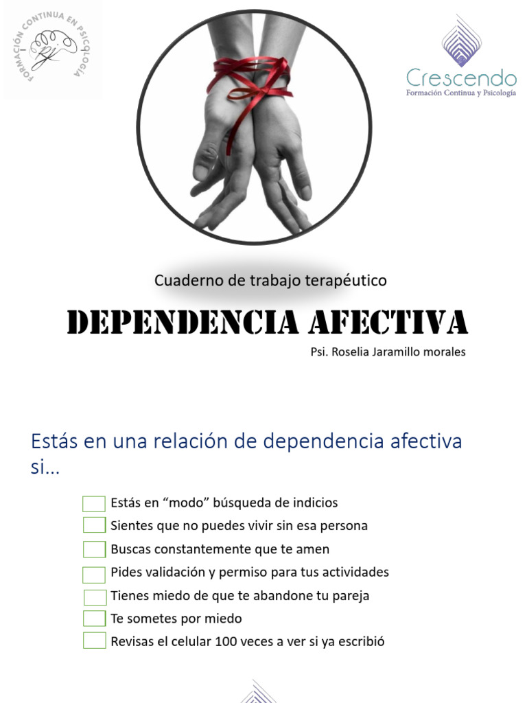 Cuaderno Terapeutico Dependencia Afectiva | PDF | Amor | Las emociones