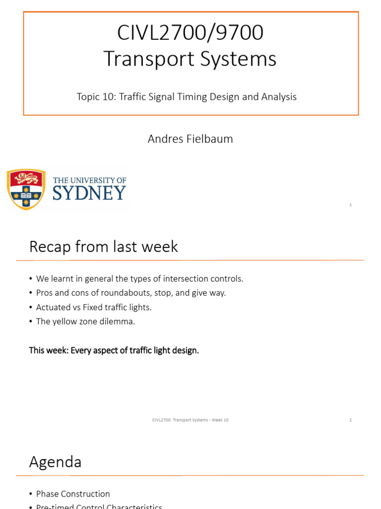 Week 10 | PDF | Traffic Light | Intersection (Road)