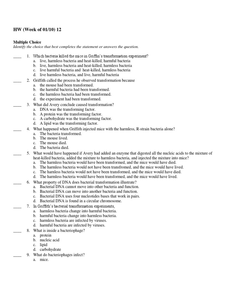 CH 12 Test | Download Free PDF | Dna | Dna Replication