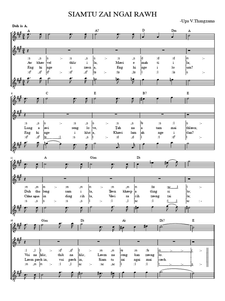 Siamtu Zai Ngai Rawh | PDF