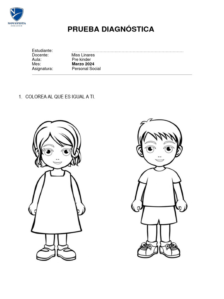 Actividad Diagnóstica - Pre Kínder A | PDF | Hogar, jardinería y bricolaje