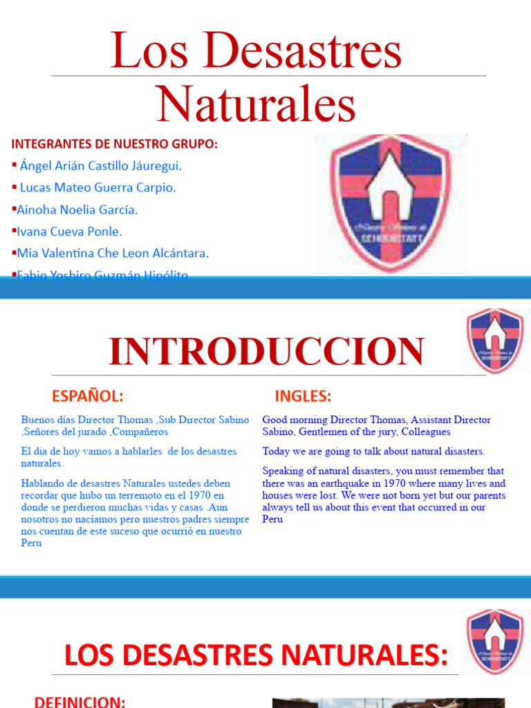 Los Desastres Naturales ABP | PDF | Temblores | Tsunami