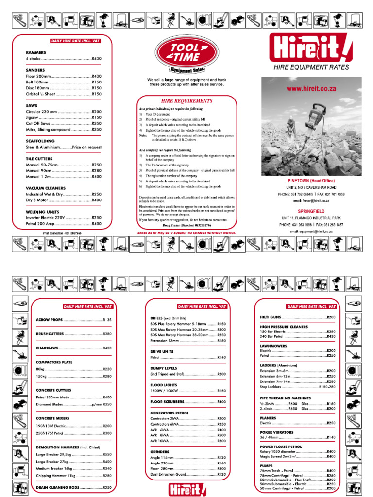 Hire It Leaflet May 2017 | PDF