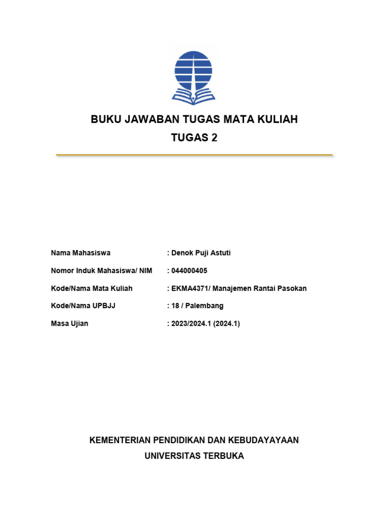 Ekma4371 - Manajemen Rantai Pasokan | PDF